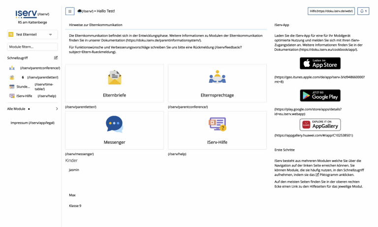 Realschule Am Kattenberge » IServ für Eltern